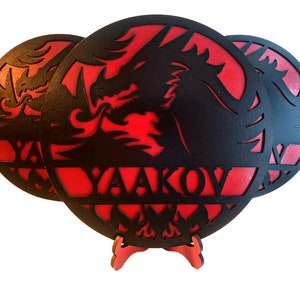 Dragon Name Sign Personalized Name Decor Fantasy Design - Etsy