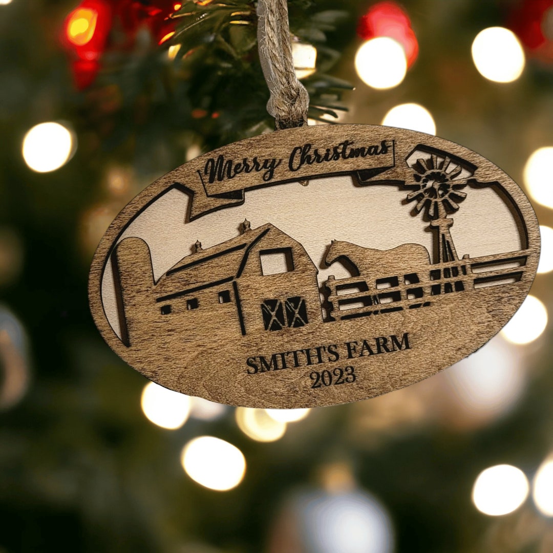 Personalized Farm Ornament, Farmhouse Ornament 2025, Christmas ...