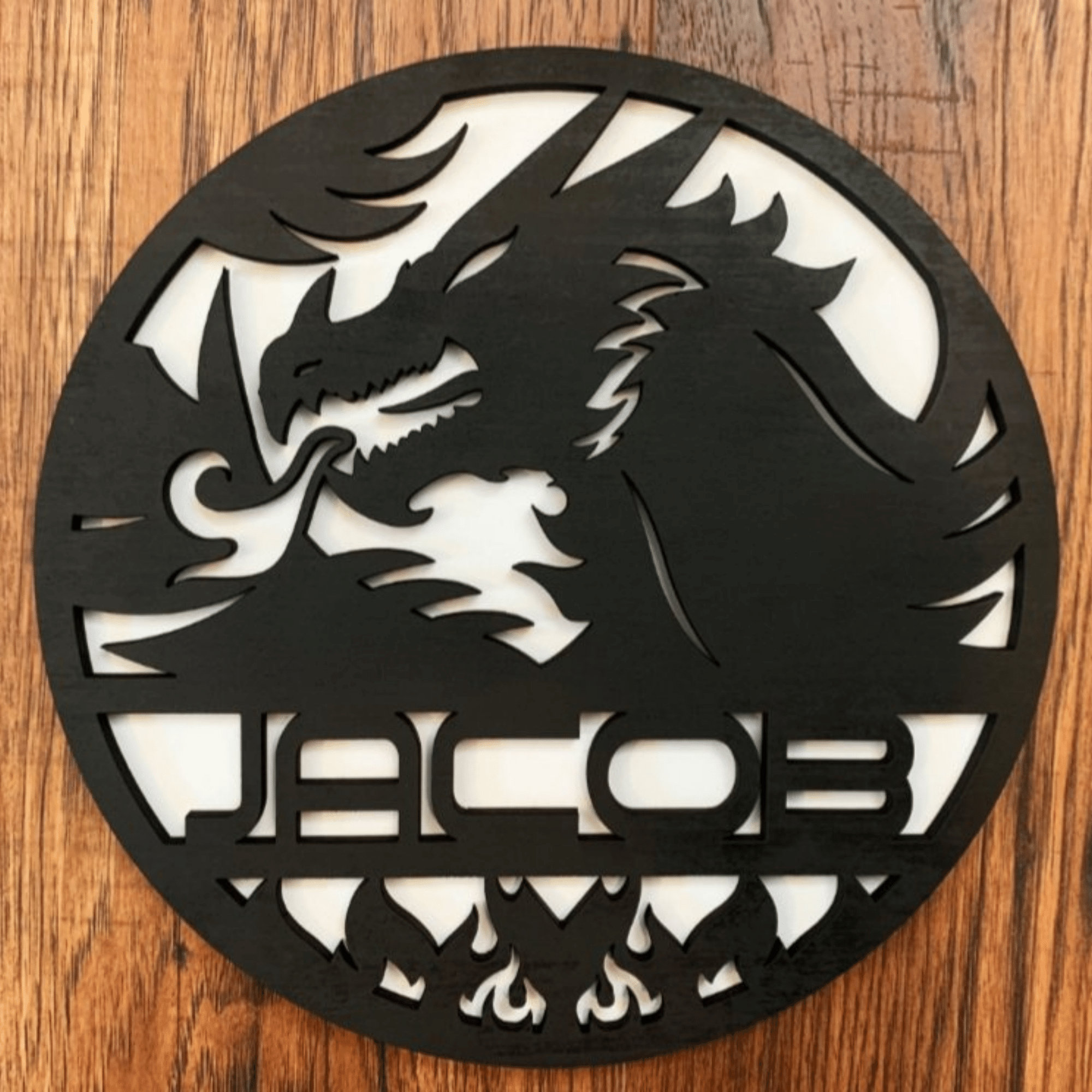 Dragon Name Sign Personalized Name Decor Fantasy Design - Etsy