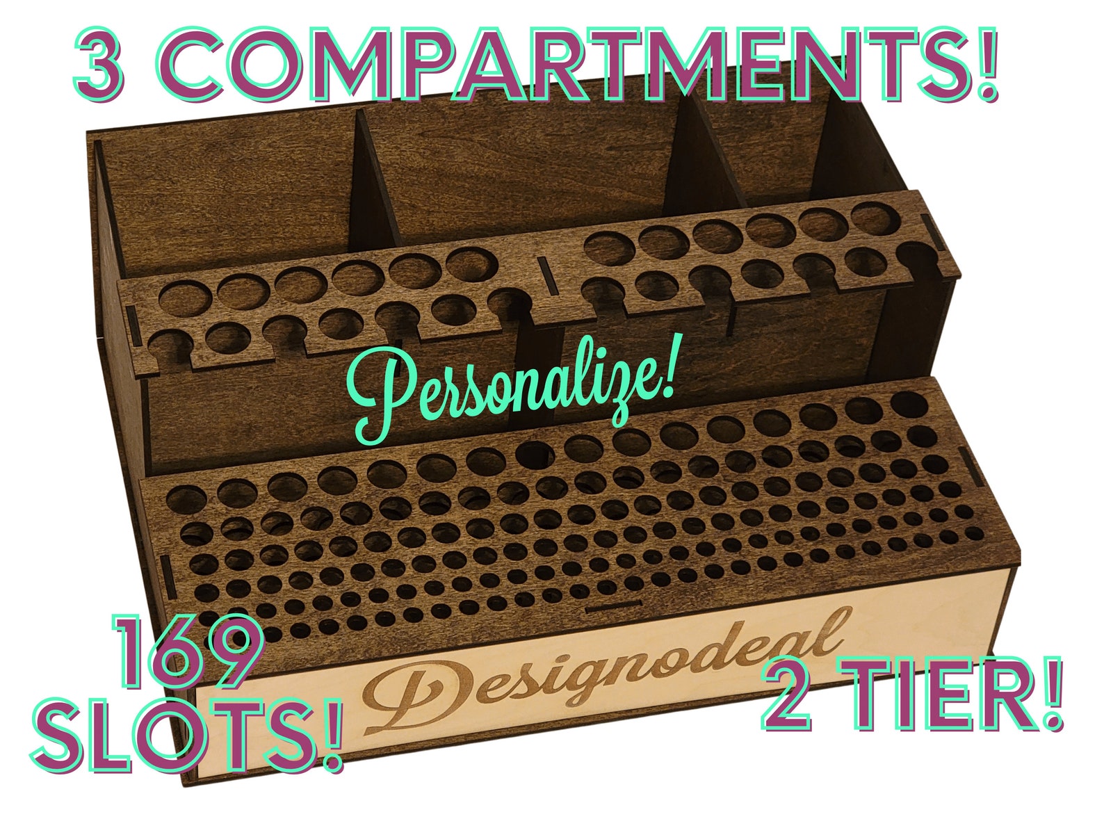 Leather Tool Organizer Wooden Crafts Tools Holder 169 Slots - Etsy