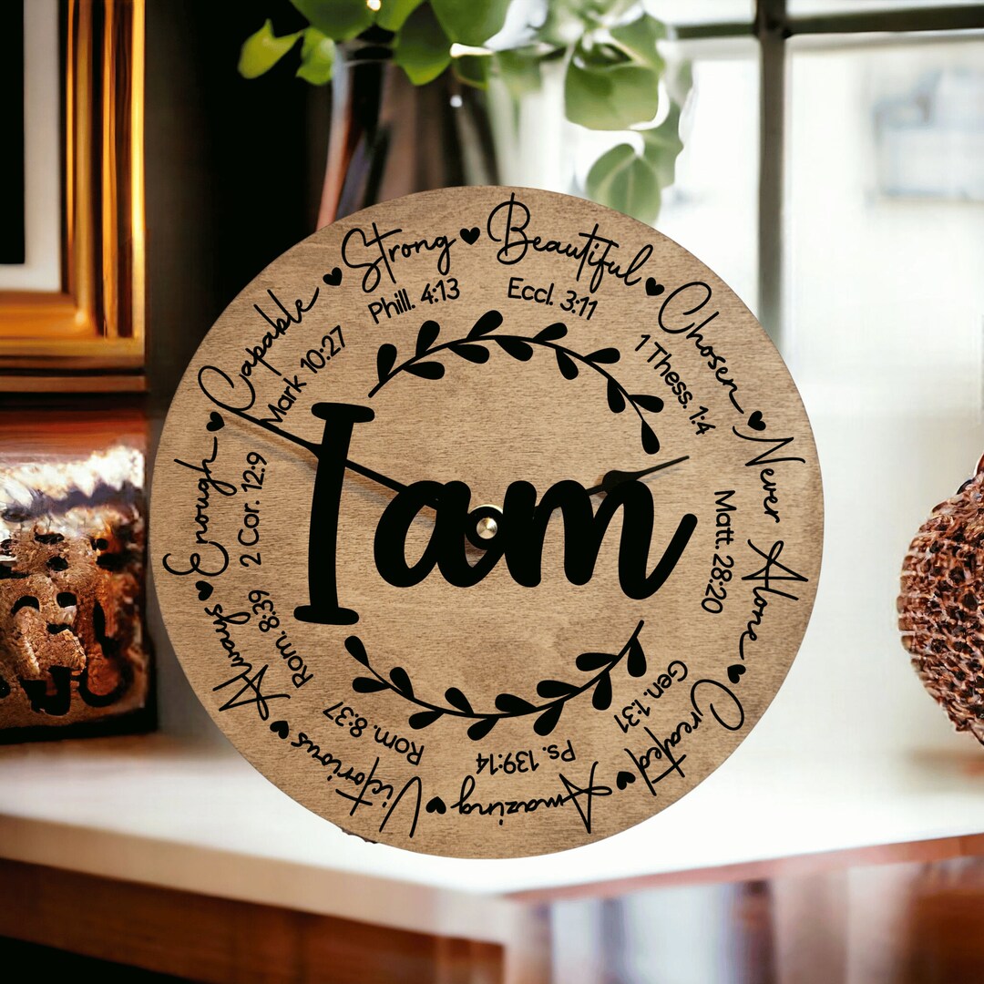 Personalized Christian Gift for Her - Christian Wall Clock - Bible ...