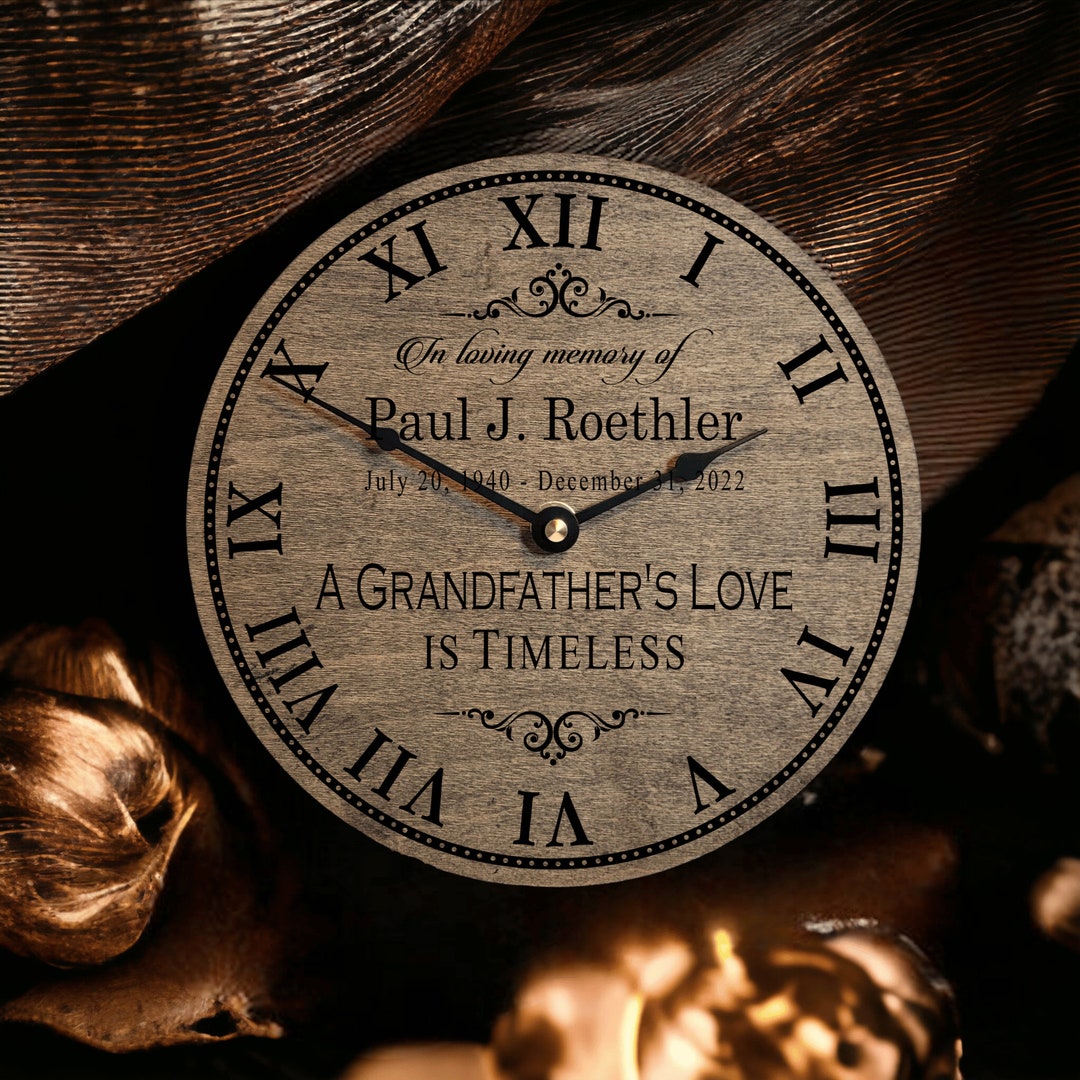 Memorial Gift Loss of Grandpa Personalized Memorial Clock - Etsy