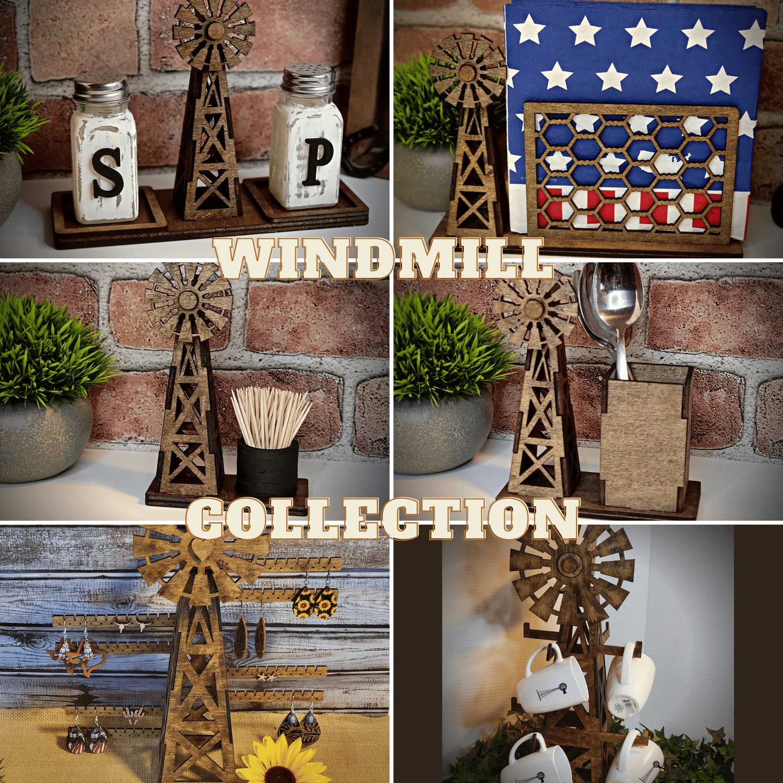 Farmhouse Coffee Cup Holder Windmill Coffee Mug Holder - Etsy