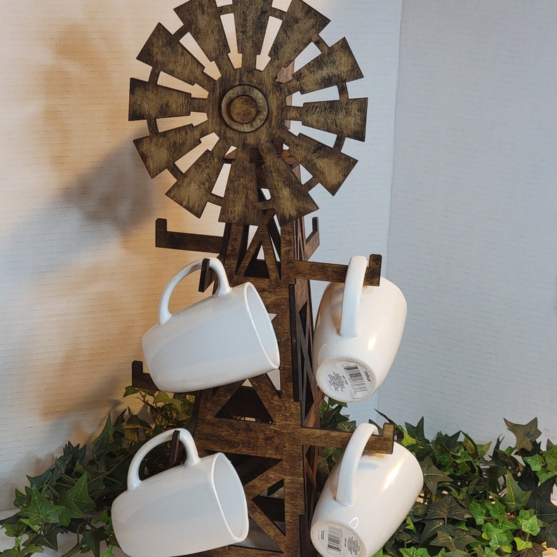 Farmhouse Coffee Cup Holder Windmill Coffee Mug Holder - Etsy