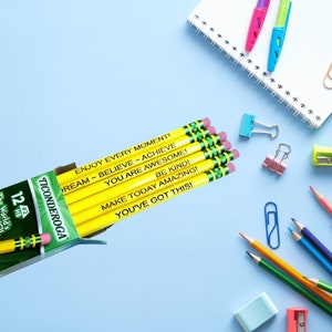 Back to School Inspirational Pencils - Personalized Pencil for Student ...