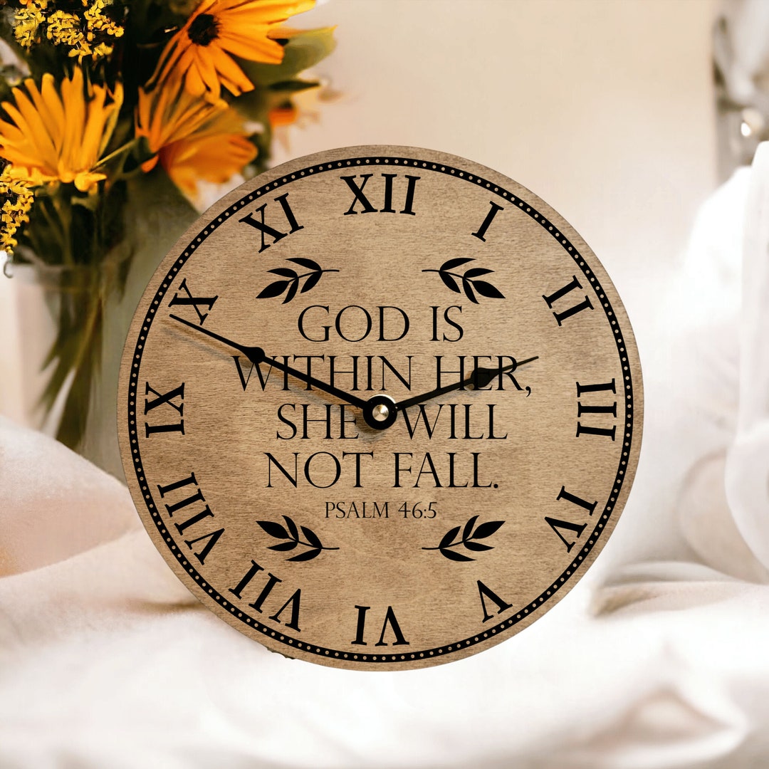 Personalized Christian Clock - Christian Gifts for Women - Bible Verse ...
