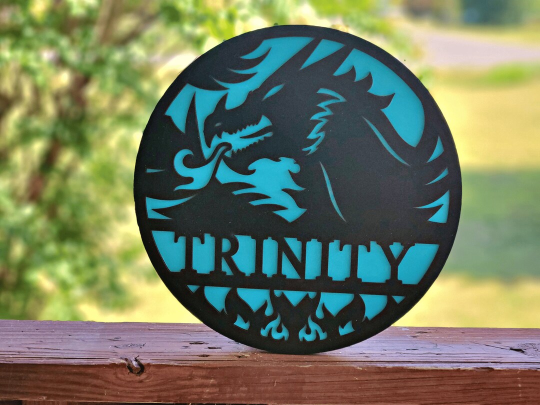 Dragon Name Sign Personalized Name Decor Fantasy Design - Etsy