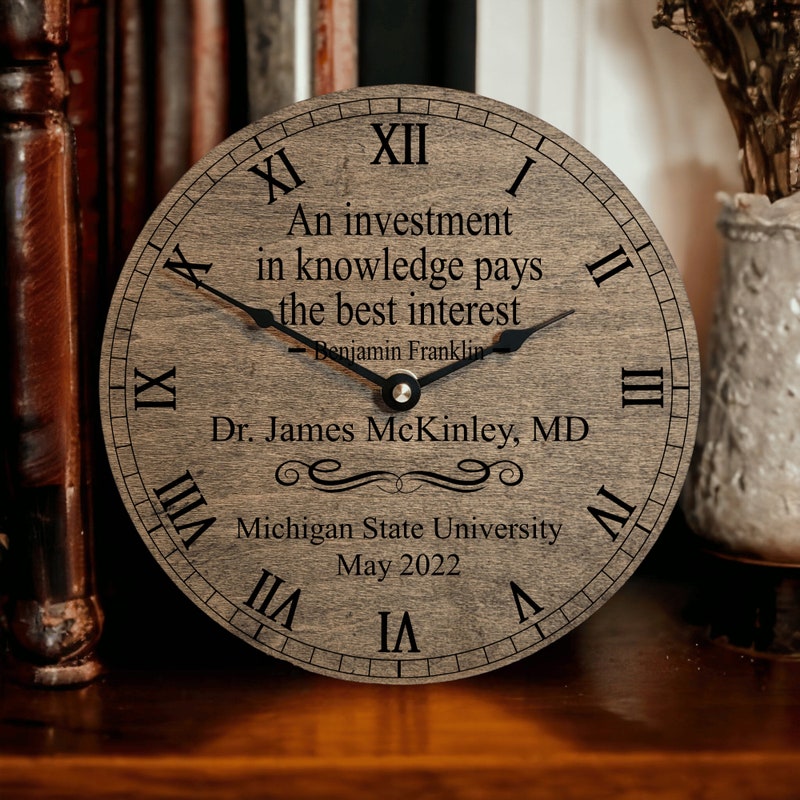Personalized Grad Clock - Etsy