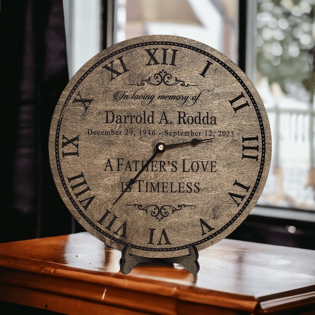 Loss of Dad Gift Personalized Memorial Clock A - Etsy