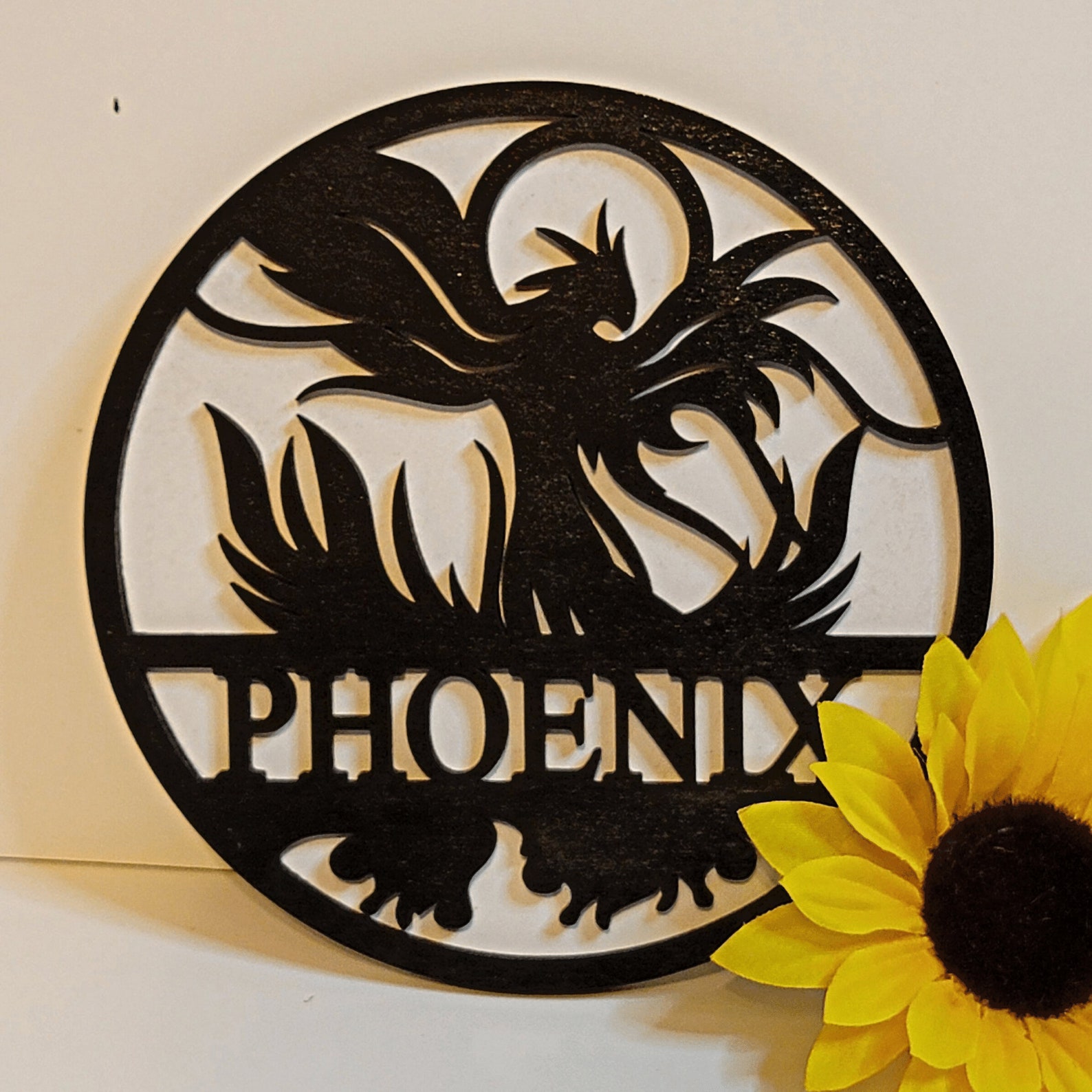 Rising Phoenix Sign Custom Greek Bird Decor Personalized - Etsy