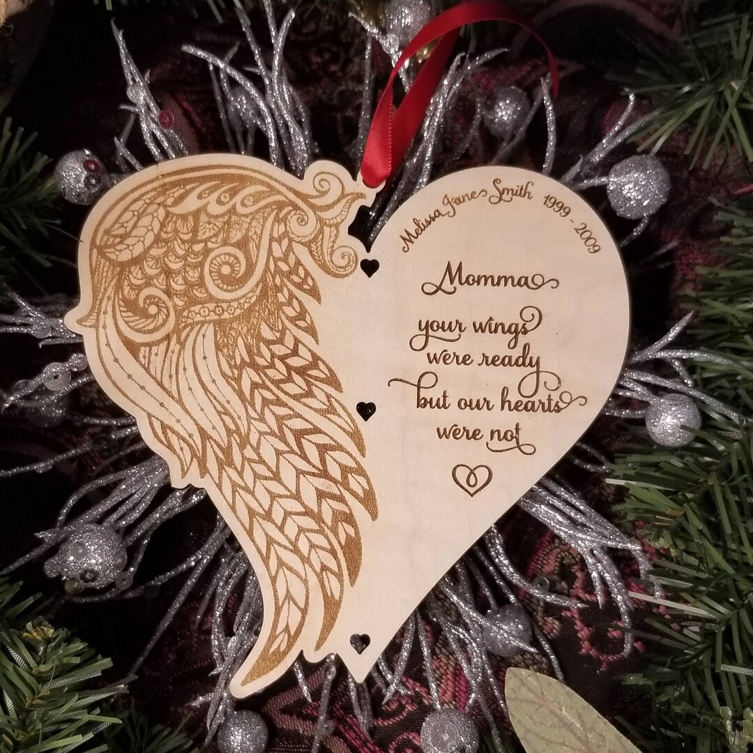 Personalized Angel Wings Ornament Angel Baby Memorial Gift - Etsy