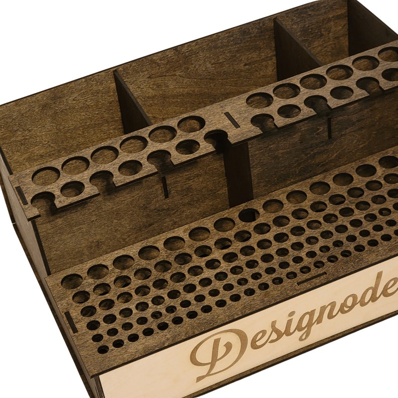 Leather Tool Organizer - Wooden Crafts Tools Holder 169 Slots 3 ...