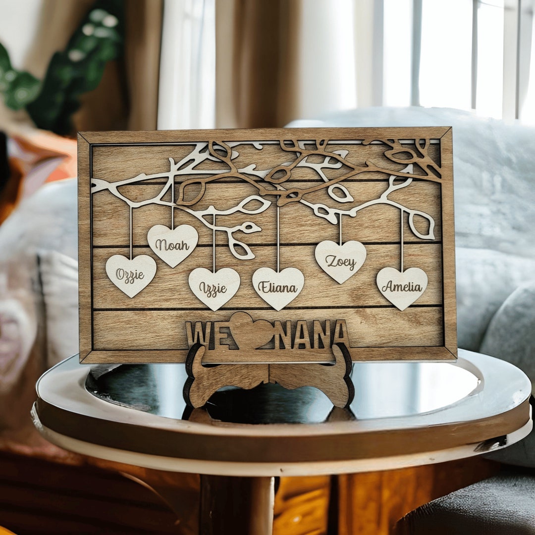 Personalized Hanging Hearts Name Sign - Mother's Day Gifts for Her ...
