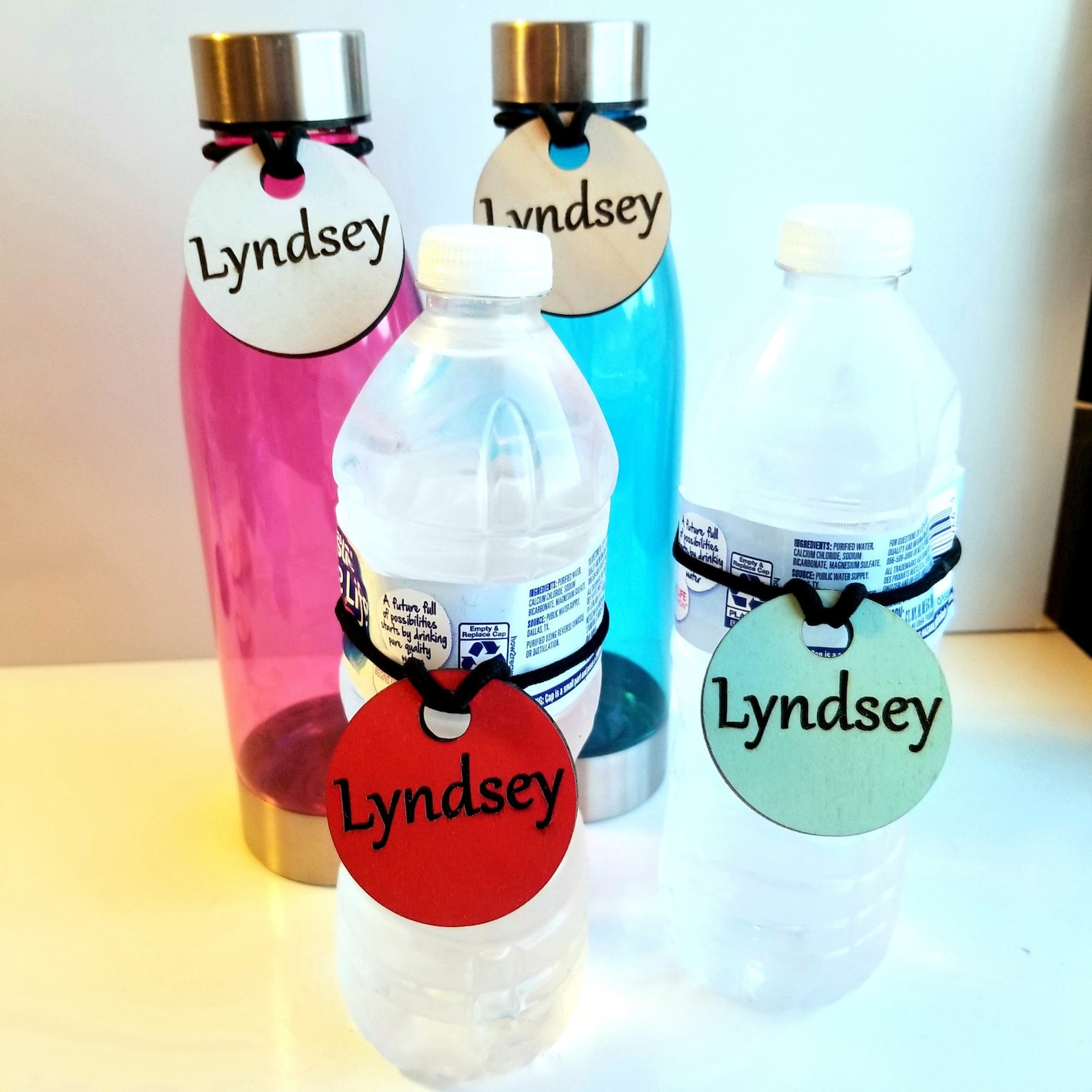 Water Bottle Name Tag Sports Workout Hang Tag Custom Gift - Etsy