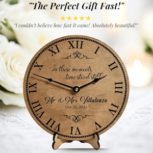 Custom Wedding Clock, Personalized Wedding Gift, Time Stood Still ...
