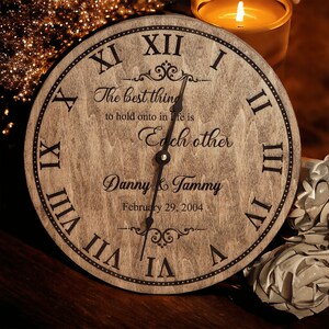 Personalized Wedding Clock, Wedding Keepsake Gift for Couple ...