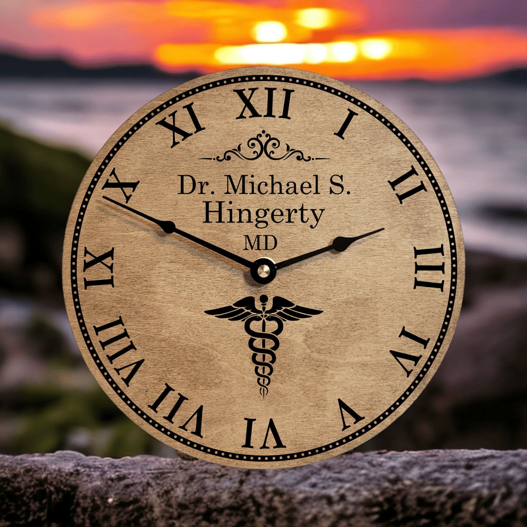 Doctor Appreciation Gift - Doctor Wood Clock - Doctor Graduation Gift ...