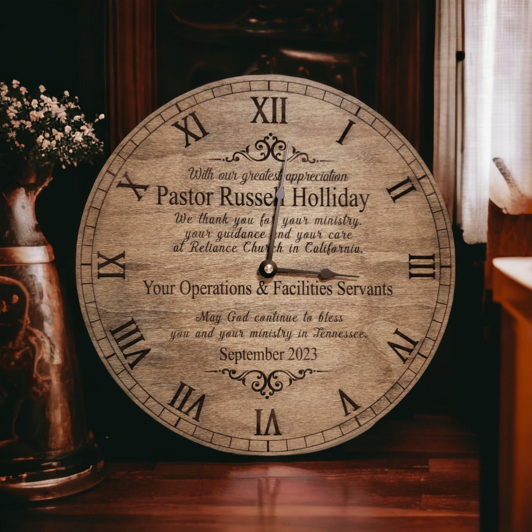 Pastor Retirement Gift Pastor Retirement Clock Pastor - Etsy