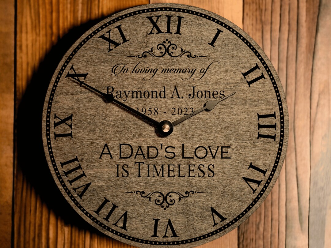 Memorial Gift Loss of Dad Memorial Clock Dad's Love is - Etsy