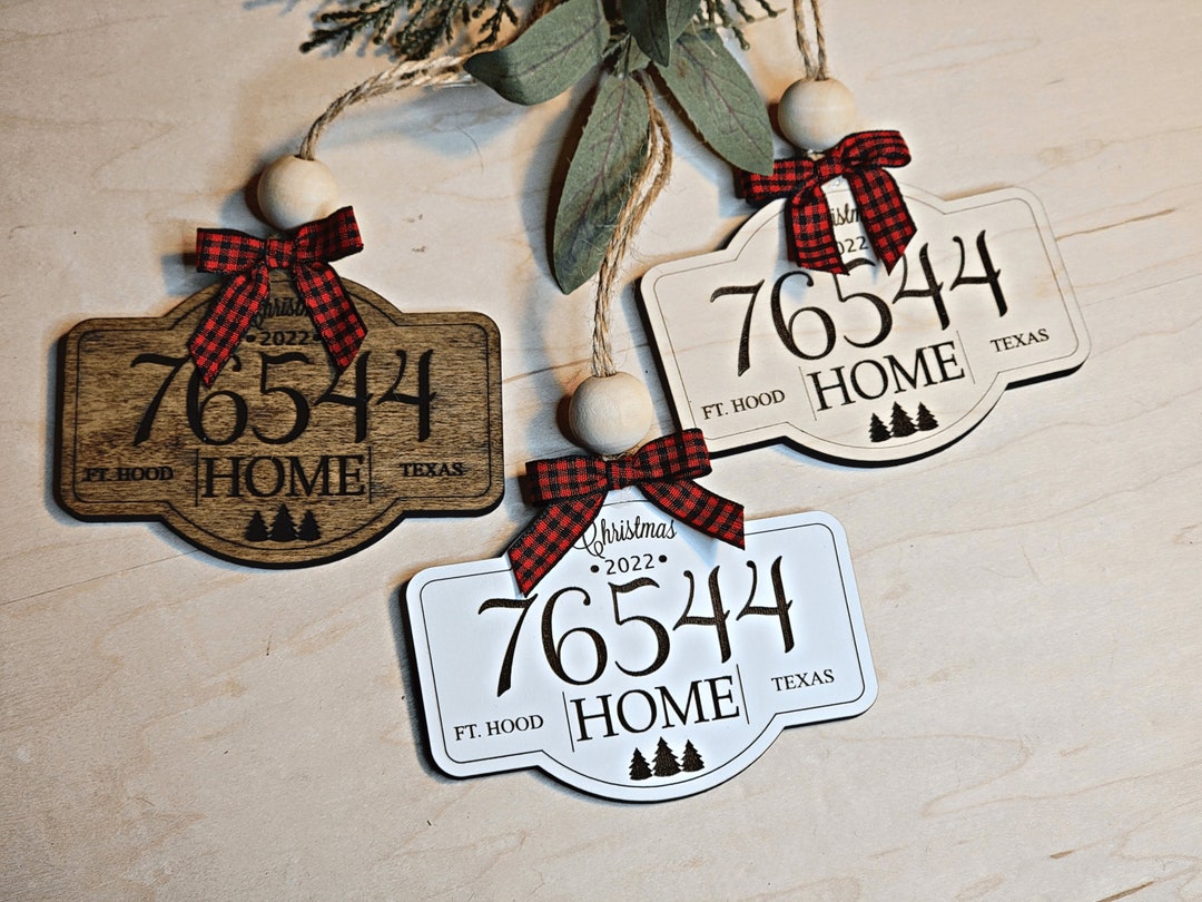 Personalized Zip Code Home Ornament - First Christmas Ornament ...