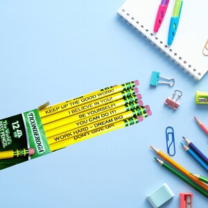 Back to School Inspirational Pencils - Personalized Pencil for Student ...