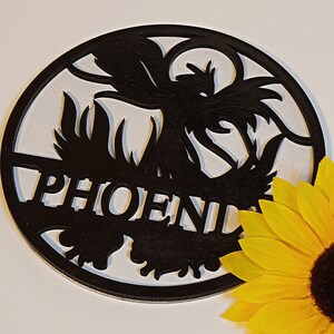 Rising Phoenix Sign Custom Greek Bird Decor Personalized - Etsy