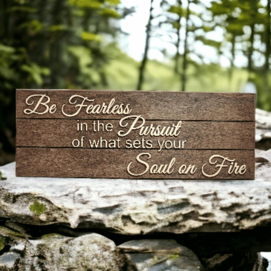 Inspirational Wall Art - Be Fearless Quote Sign - Small Business ...