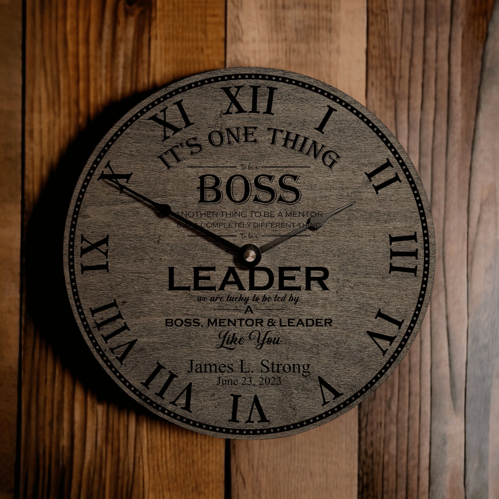 Management Gift - Personalized Gift for Boss Day - Leadership Clock ...