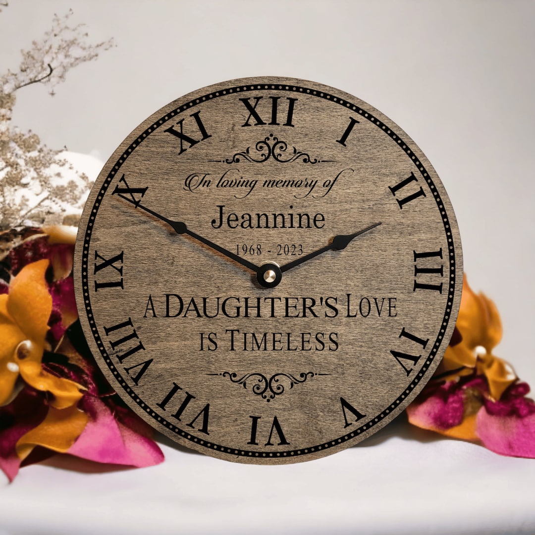 Memorial Gift Loss of Daughter Memorial Clock for Parent A Daughter's ...
