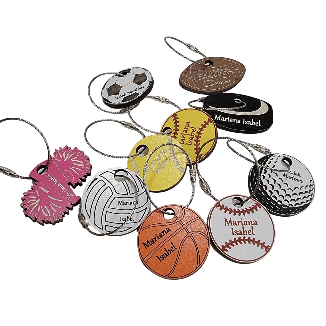 Back to School - Personalized Sports Bag Tags - Backpack Name Tag ...