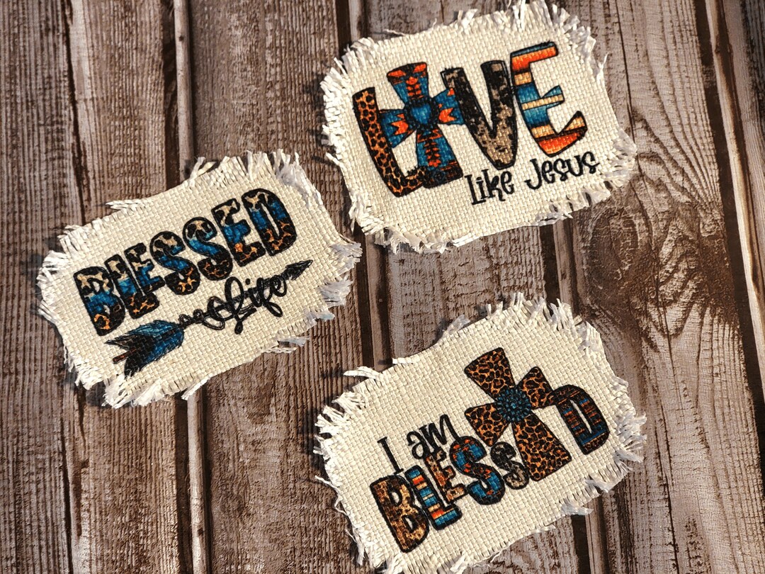 Sublimation Hat Patches Raggy Patch for Hat Polyester Patch Blessed ...