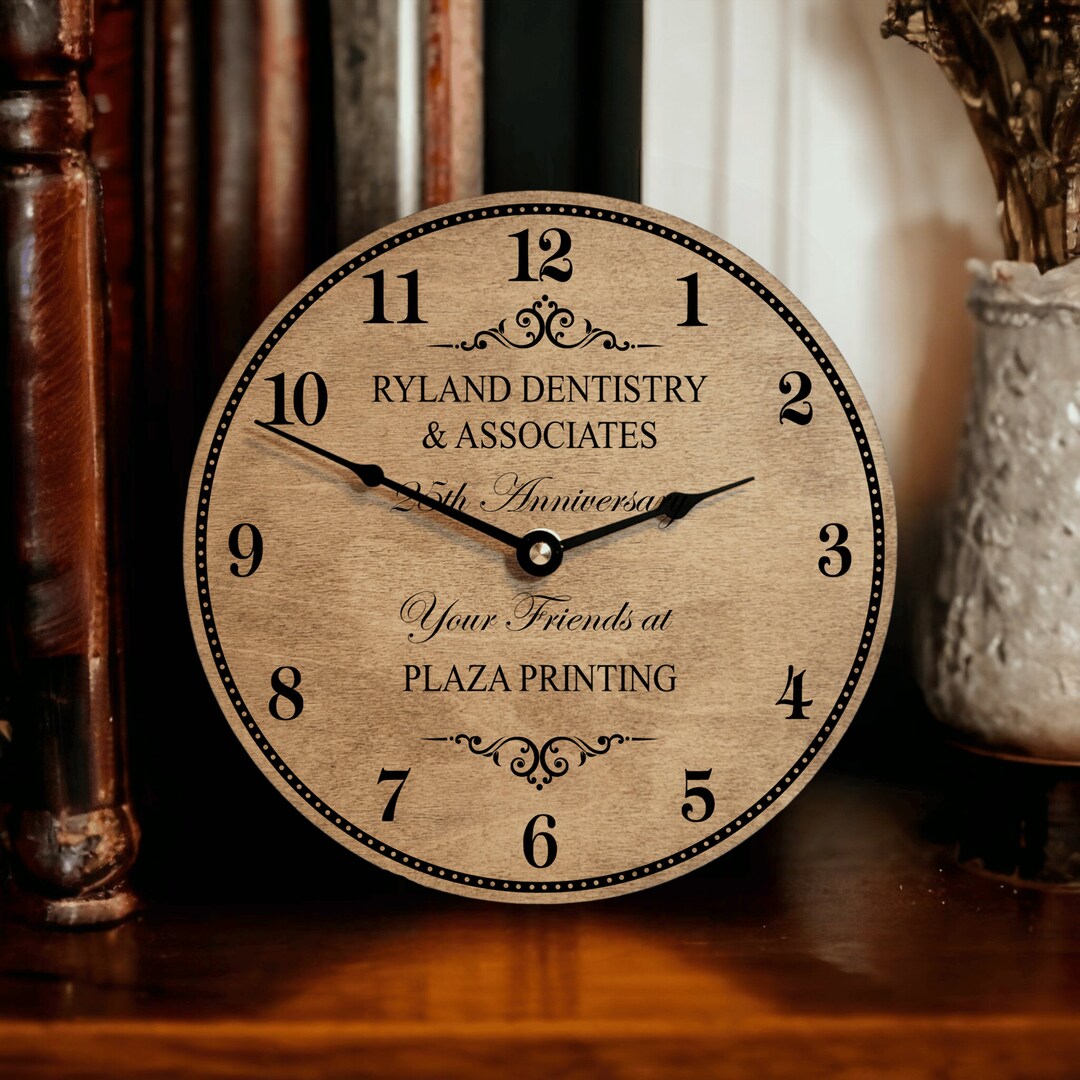 Business Anniversary Gift - Personalized Business Anniversary Clock ...
