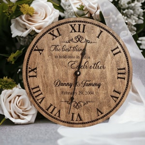 Personalized Wedding Clock, Wedding Keepsake Gift for Couple ...