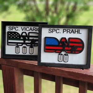 Personalized Military Gift for Dad - Deployed Military Dad - Gift for ...