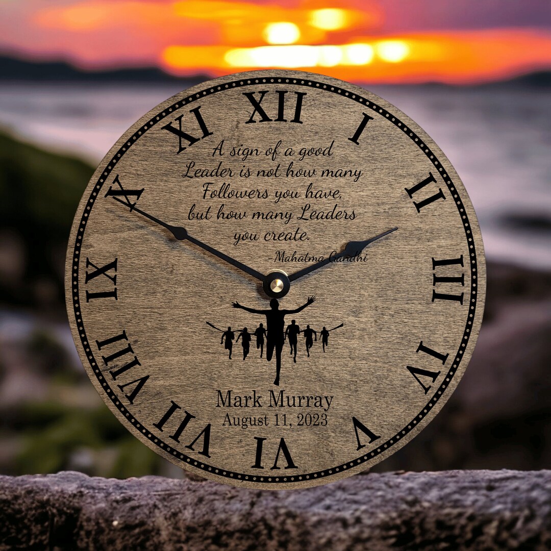 Boss Appreciation Gift • Leadership Clock • Boss Leaving Gift • Best ...
