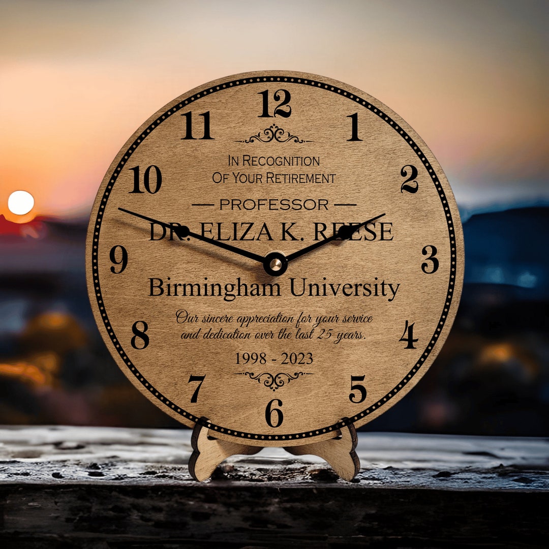 Professor Retirement Gifts - Retired Professor Clock - Retiring From ...