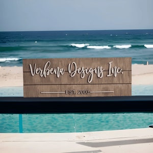 Personalized Business Name Established Sign Pallet Wood - Etsy