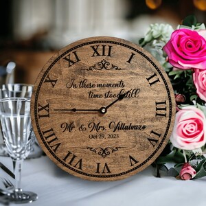 Custom Wedding Clock, Personalized Wedding Gift, Time Stood Still ...