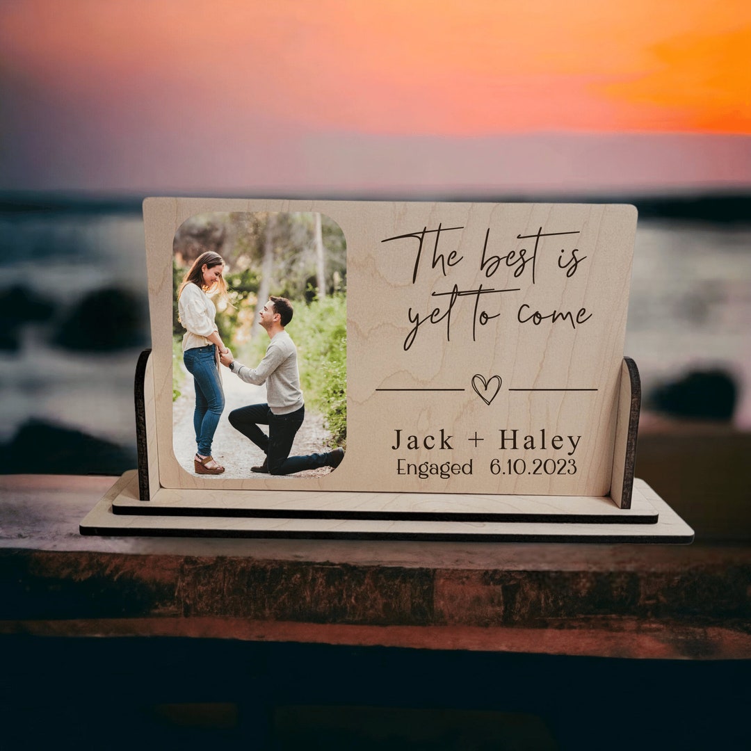 Personalized Engagement Gift for Couple - Engagement Photo Frame ...