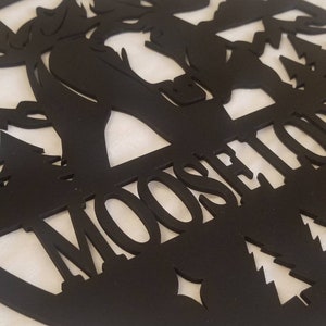 Custom Moose Name Sign Personalized Family Wall Hanging - Etsy