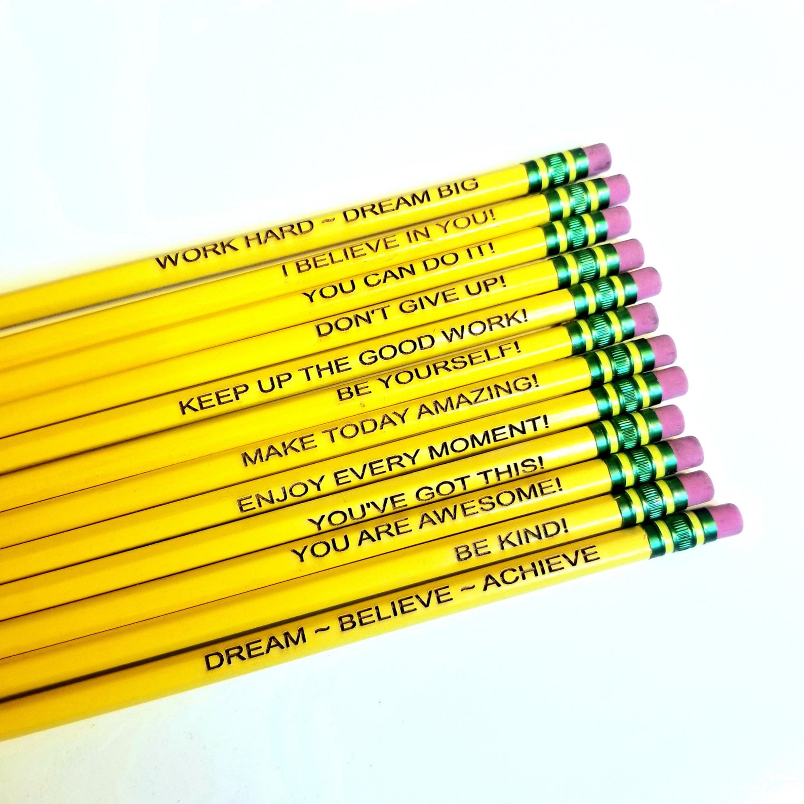Back to School Inspirational Pencils - Personalized Pencil for Student ...