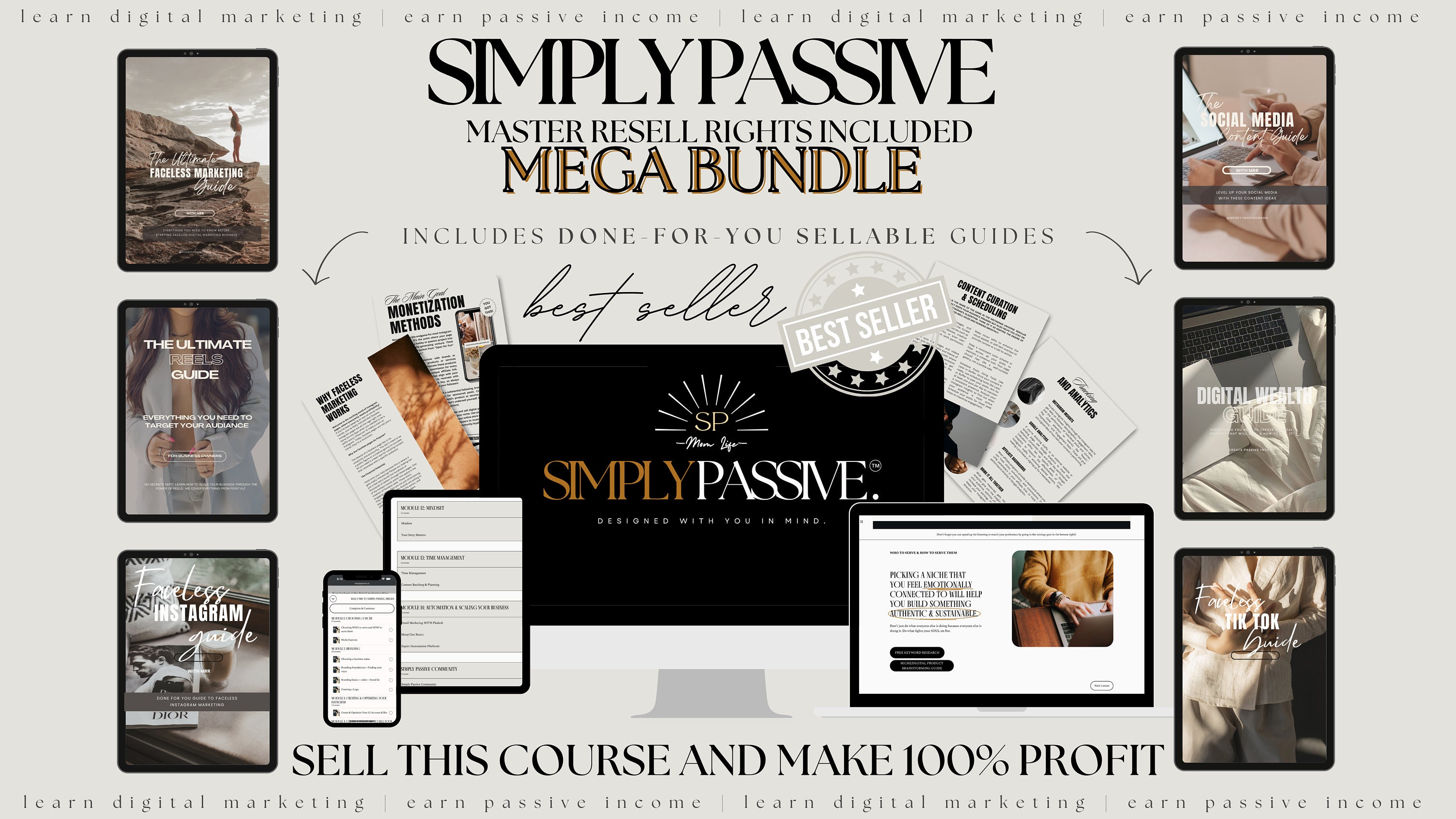 NEW 2024 Simply Passive Course Master Resell Rights W/ Done-for-you ...