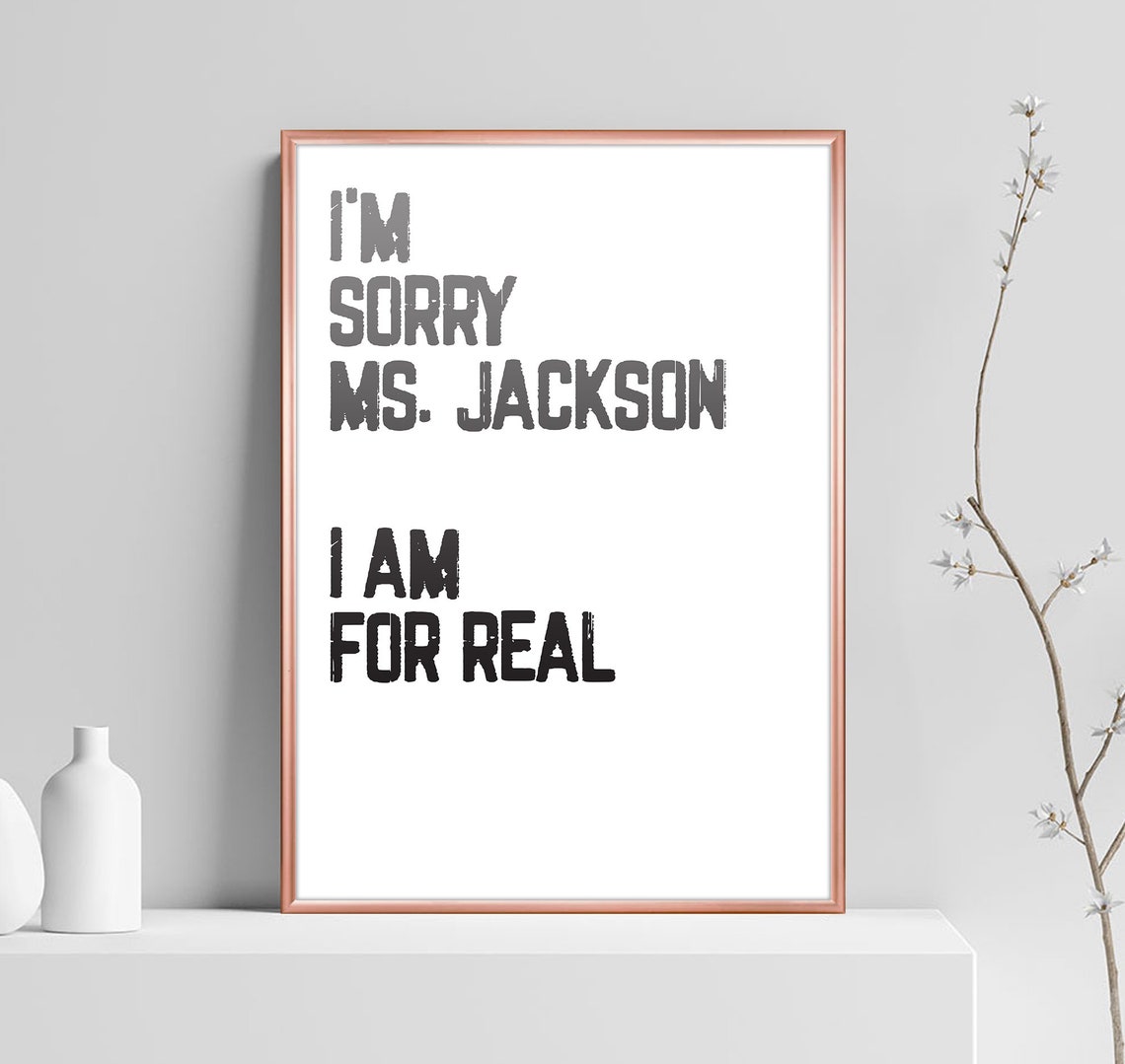 Outkast Song Lyrics Sorry Ms Jackson Print Song Poster - Etsy