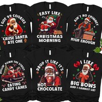 Personalized Santa Hat Family Shirts - Etsy