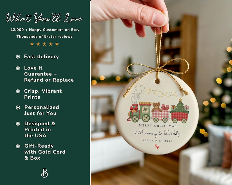 Pregnancy Announcement Ornament New Baby Ornament for New Parents See ...