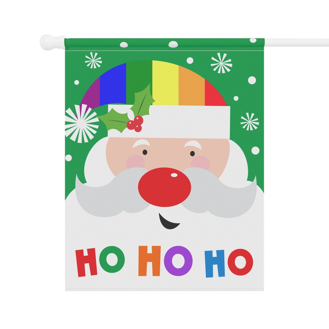 LGBTQ Santa Claus Garden Flag Funny Gay Pride Santa Flag Queer ...
