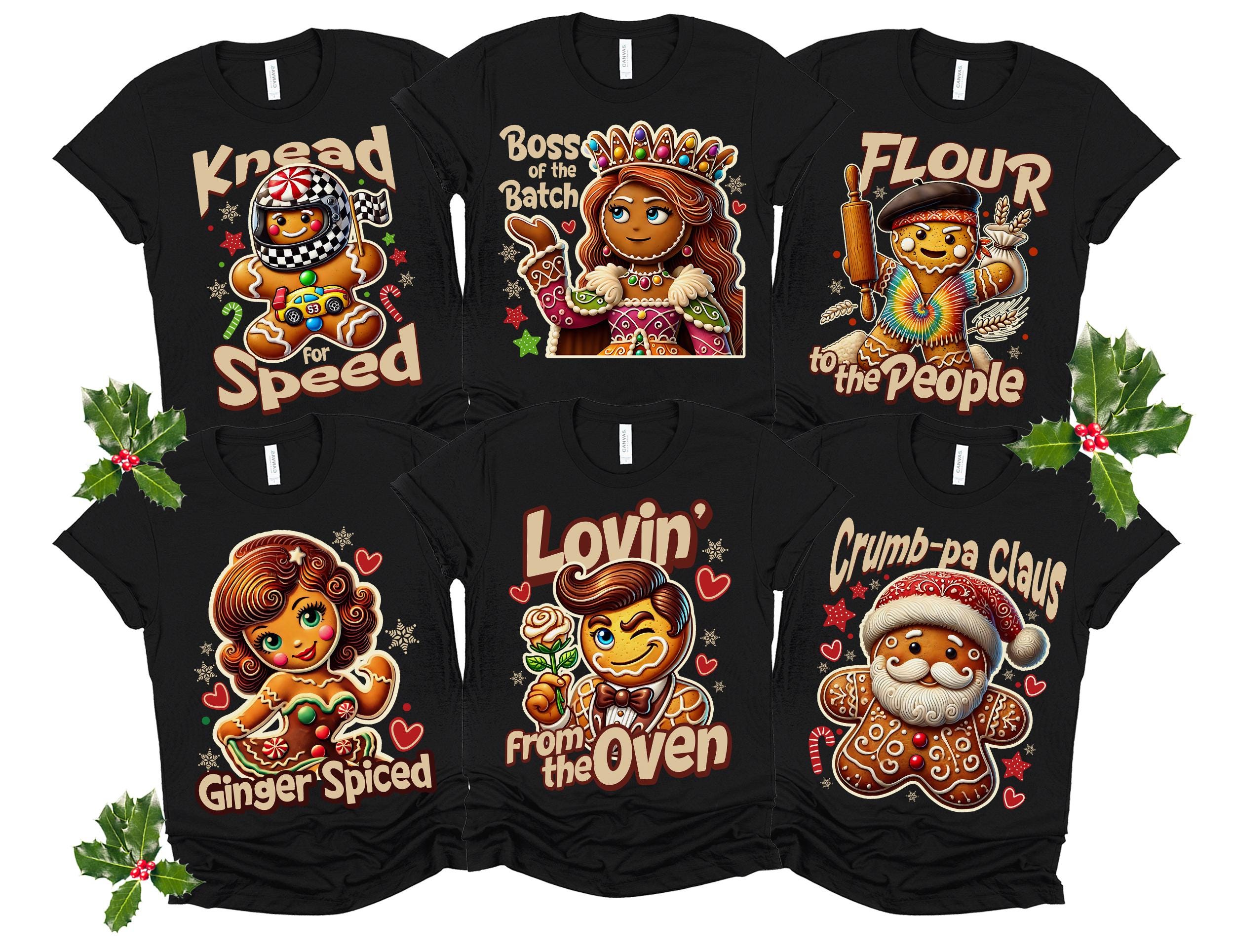 Family Group Gingerbread Shirts Christmas Gingerbread Cookie Shirts ...