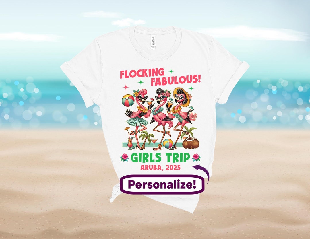 Girls Trip Shirts Custom Tropical Vacation Shirts Personalized Beach ...