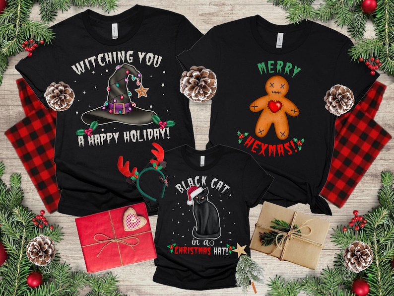 Goth Family Christmas Shirts Spooky Christmas Matching Shirts Creepy ...