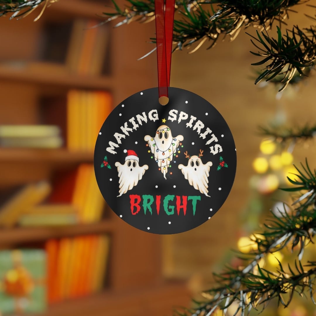 Ghost Christmas Ornament Spooky Christmas Ghosts Keepsake Funny Goth ...